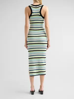 TOCCIN Piper Tie-front Sleeveless Midi Dress
