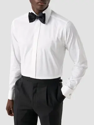 Eton Slim-fit Textured Fly-front Formal Shirt