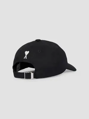 AMI Paris Friend Cotton Baseball Cap - Noir