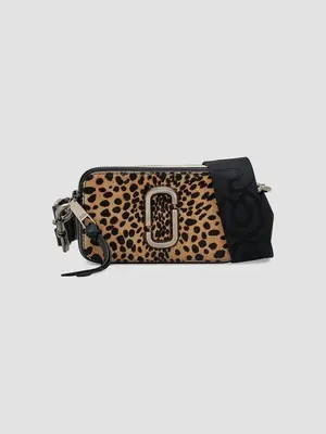 Marc Jacobs The Cheetah Calf Hair Snapshot Crossbody Bag