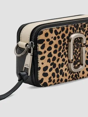 Marc Jacobs The Cheetah Calf Hair Snapshot Crossbody Bag