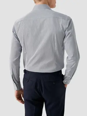 Eton Contemporary-fit Striped Cotton Poplin Shirt