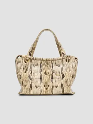 WANDLER Ida Snake-print Leather Crossbody Bag