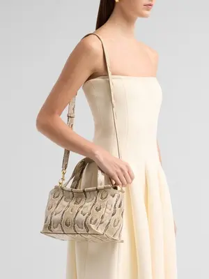 WANDLER Ida Snake-print Leather Crossbody Bag