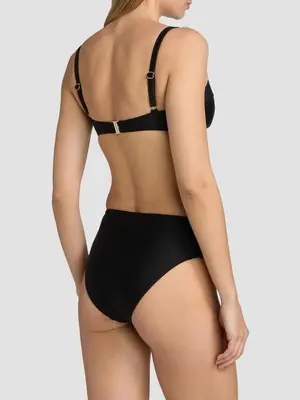 Ramy Brook Mona Embellished Bikini Top - Black