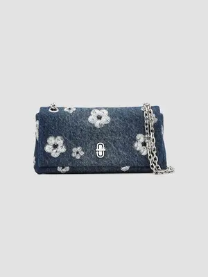 Marc Jacobs The Sequin Daisy Dual Chain Wallet - Denim