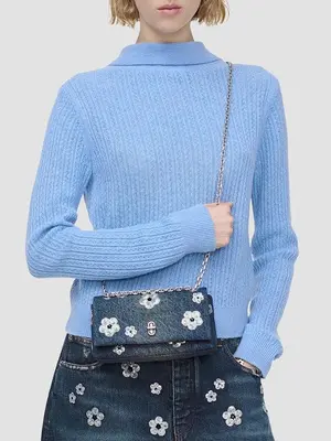 Marc Jacobs The Sequin Daisy Dual Chain Wallet