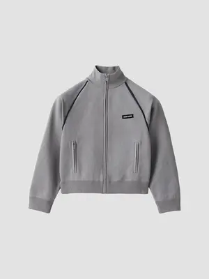Miu Miu Technical Yarn Zipper Cardigan - Grey