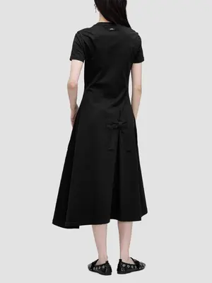 Marc Jacobs Asymmetric Bow-detail T-shirt Midi-dress