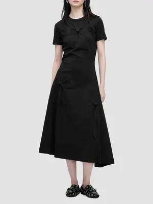 Marc Jacobs Asymmetric Bow-detail T-shirt Midi-dress