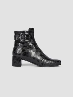 ROGER VIVIER Tres Vivier 45mm Snakeskin-embossed Leather Ankle Boots