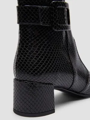 ROGER VIVIER Tres Vivier 45mm Snakeskin-embossed Leather Ankle Boots