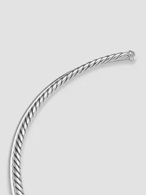 David Yurman Bold Crossover Collar Necklace In Sterling 10mm