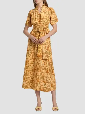ELISAMAMA Kayin Printed Midi-shirtdress