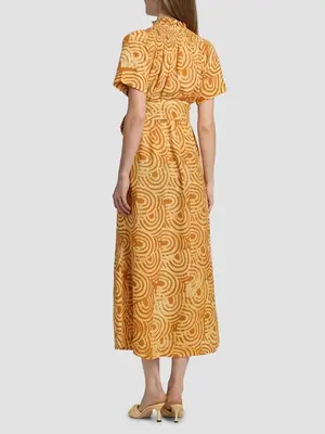 ELISAMAMA Kayin Printed Midi-shirtdress