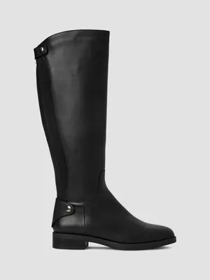 Aquatalia Rebekah 25mm Leather Knee-high Boots Black