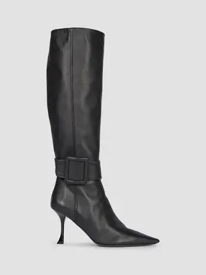 ROGER VIVIER Viv Ville 85mm Leather Knee-high Boots
