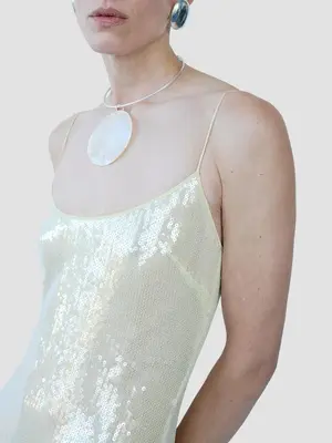 THE NEW ARRIVALS ILKYAZ OZEL Isis Sequined Slip Gown