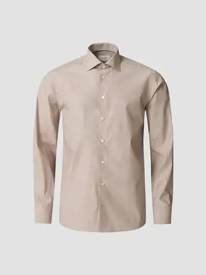 Eton Contemporary-fit Melange Solid Button-front Shirt