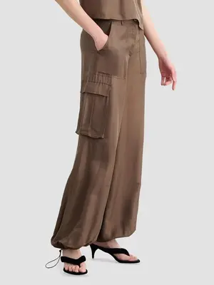 TOCCIN James Wide-leg Cargo Pants - Coffee