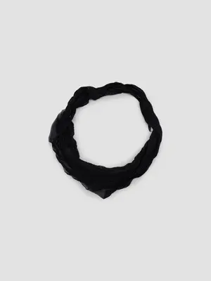 AMI Paris Crumpled Gavroche Scarf Noir