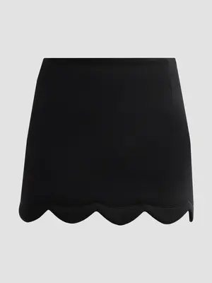 Marc Jacobs Scallop Daisy Wool-blend Mini Skirt
