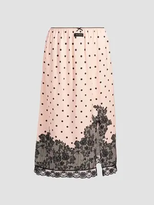 Marc Jacobs Trompe L'oeil Polka Dot Midi-skirt - Blush Multi
