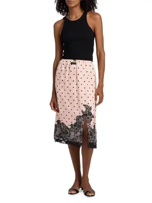 Marc Jacobs Trompe L'oeil Polka Dot Midi-skirt