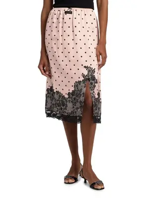 Marc Jacobs Trompe L'oeil Polka Dot Midi-skirt