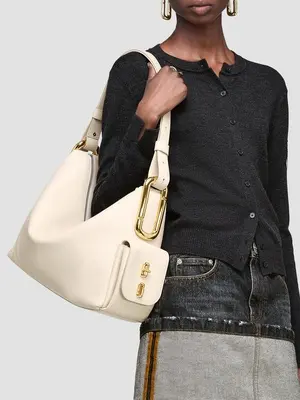 Marc Jacobs Scene Large Leather Shoulder Bag - Cloud White