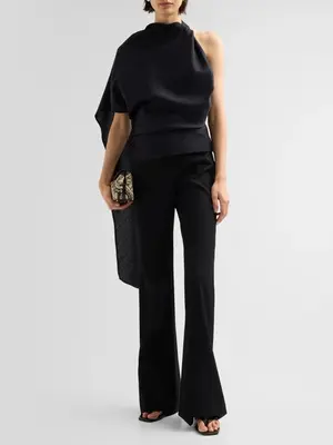 RÓHE Draped Open Back Top - Night