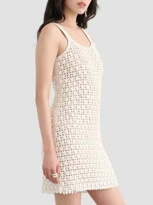 TOCCIN Lala Paillette Open-knit Mini Dress