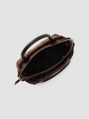 Prada Small Padded Re-nylon Tote Bag - Brown