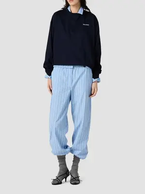 Miu Miu Long Sleeved Jersey Sweatshirt