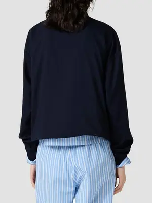 Miu Miu Long Sleeved Jersey Sweatshirt