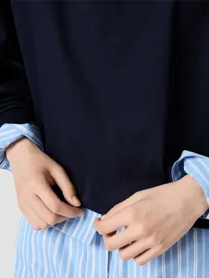 Miu Miu Long Sleeved Jersey Sweatshirt