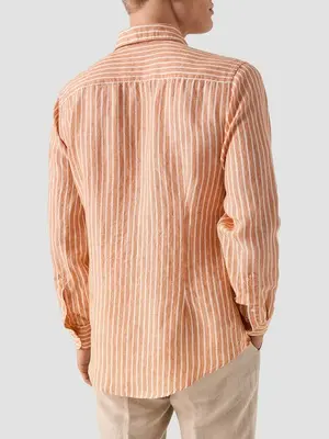 Eton Slim-fit Striped Linen Shirt