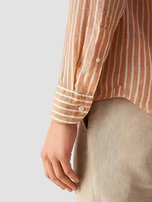 Eton Slim-fit Striped Linen Shirt