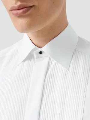 Eton Slim-fit Plissé Shirt - White