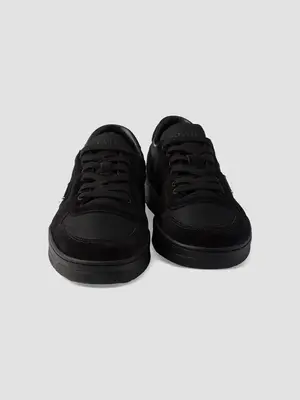 Prada Downtown Re-nylon And Suede Sneakers - Black