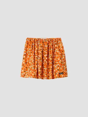 Miu Miu Poplin Skirt Orange
