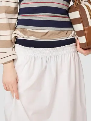 Miu Miu Poplin Skirt - White