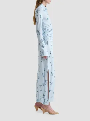 Altuzarra Claudia Gathered Floral Shirtdress