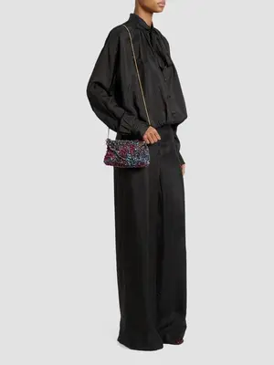 Dries Van Noten Small Embellished Envelope Bag - Multi