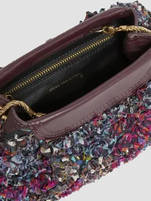 Dries Van Noten Embroidered Chain-strap Clutch