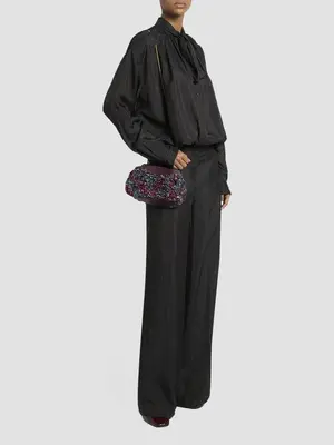 Dries Van Noten Embroidered Chain-strap Clutch