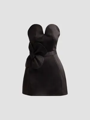 Marc Jacobs Satin Daisy Belted Minidress
