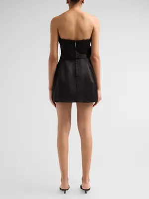 Marc Jacobs Satin Daisy Belted Minidress