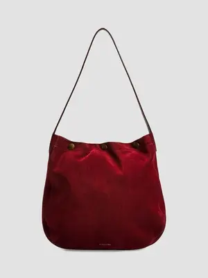 Altuzarra Small Suede Hobo Bag - Paprika