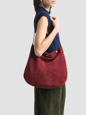Altuzarra Small Suede Hobo Bag - Paprika